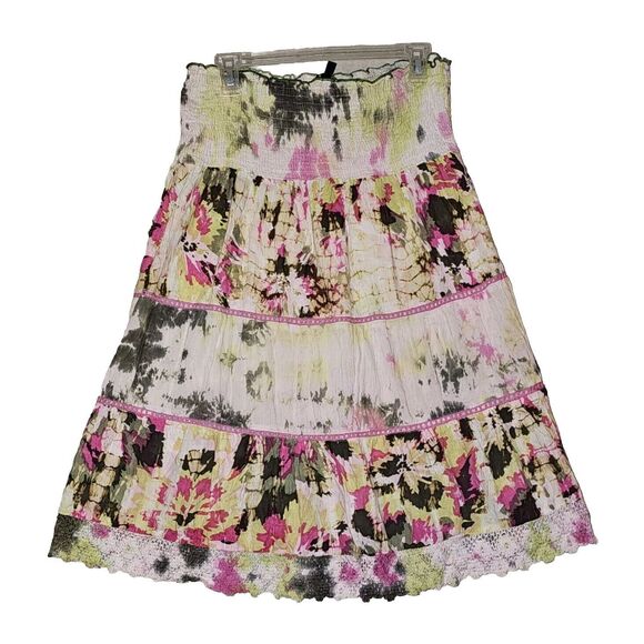 Chaudry | Dresses | Chaudry Floral Halter Dress Size M Pink Ruched ...